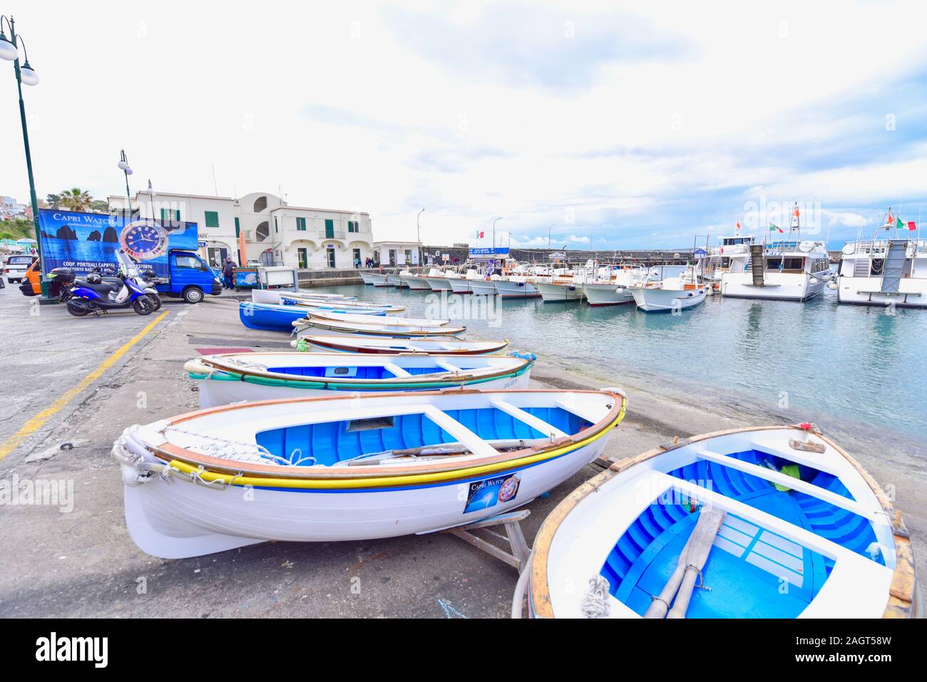 Marina Grande, Main Port on Capri Island Stock Photo - Alamy