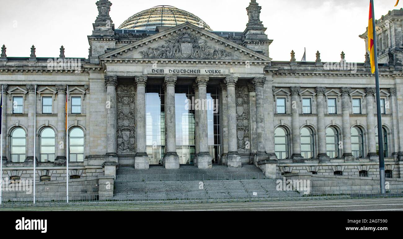 The Reichstag building, the building of the German government, in ...