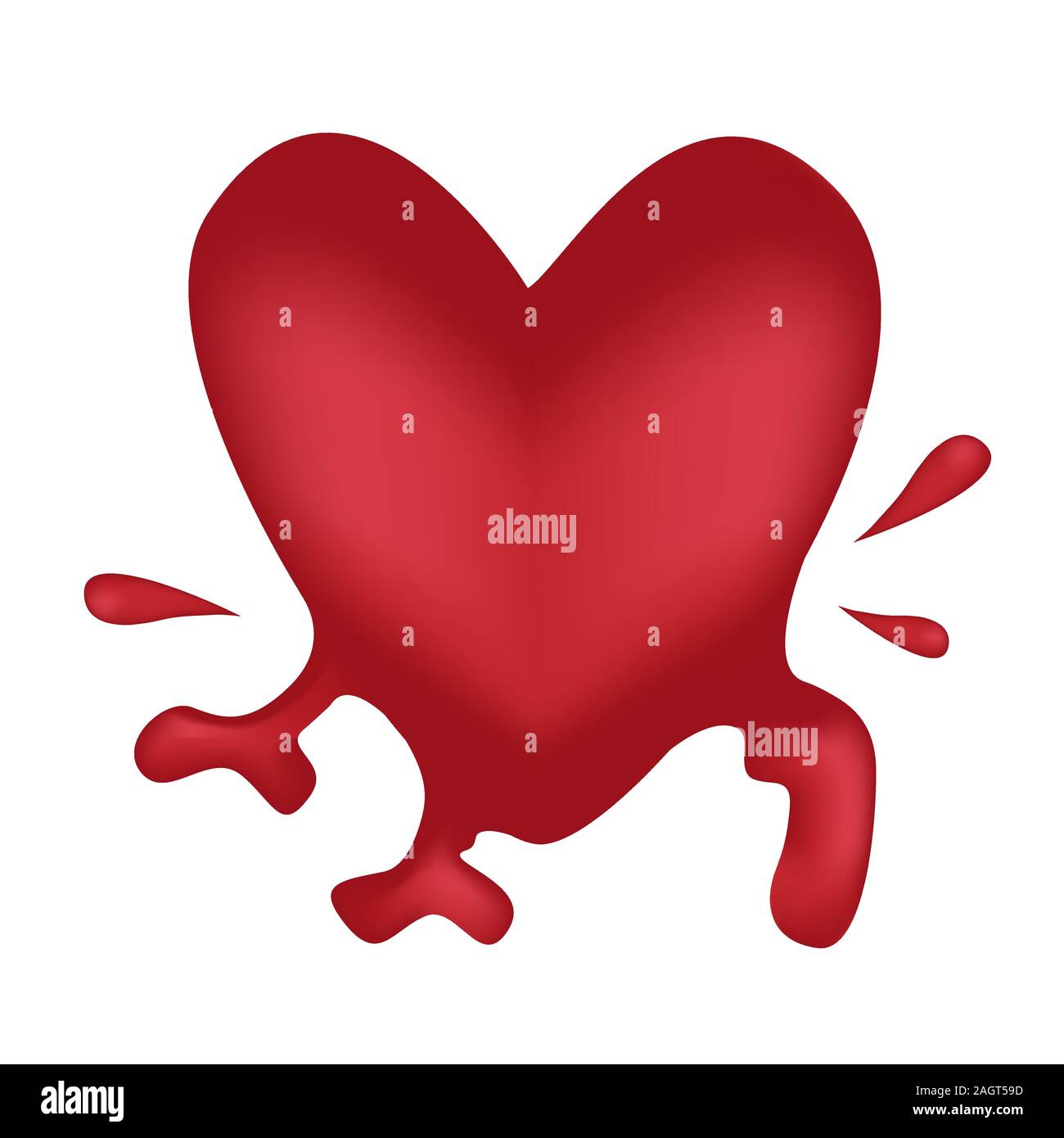 Bleeding heart abstract symbol, vector Stock Vector Image & Art - Alamy