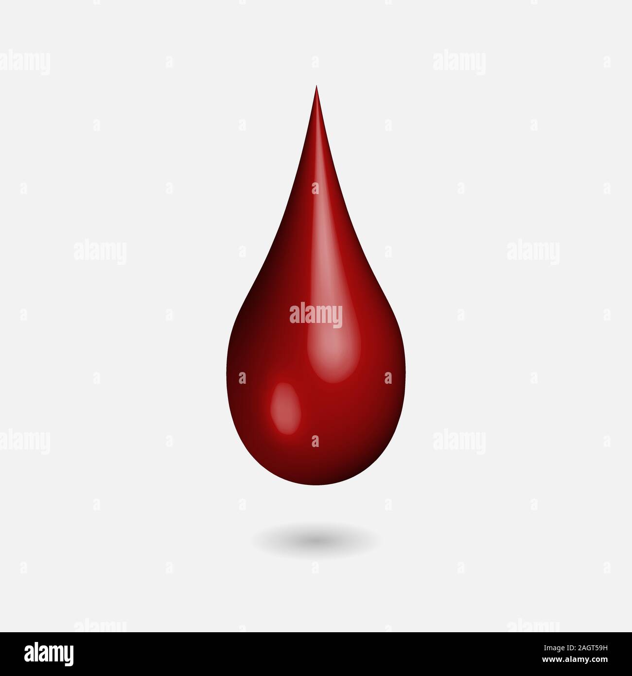 Drop of blood in 3D, vector Stock Vector Image & Art - Alamy