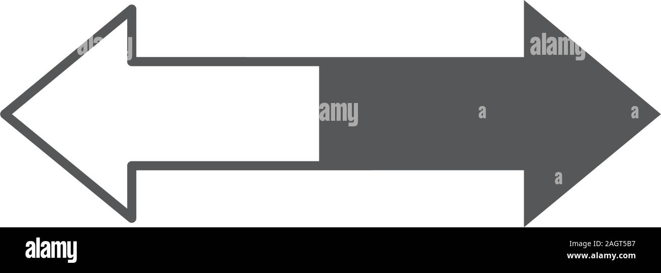 Two arrows left right hi-res stock photography and images - Alamy