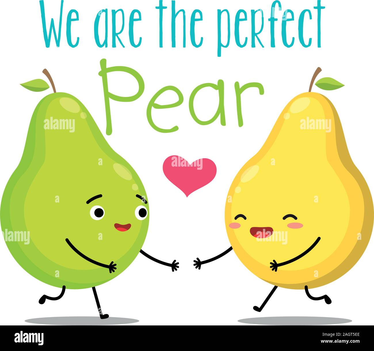 The happy pear. Vector Illustration Stock Vector Image & Art - Alamy