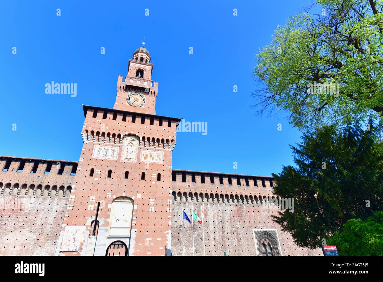 Tower of Filarete at Sforzesco Castle in Milan, Italy Stock Photo - Alamy