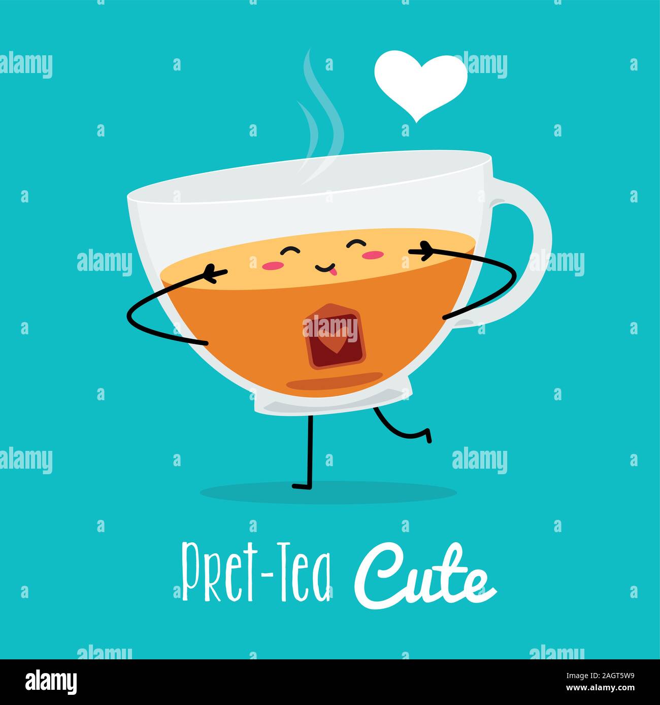Cute tea vectors hi-res stock photography and images - Alamy