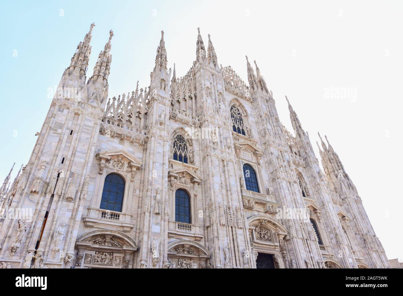 Facade of Duomo di Milano or Milan Cathedral in Milan City Stock Photo ...
