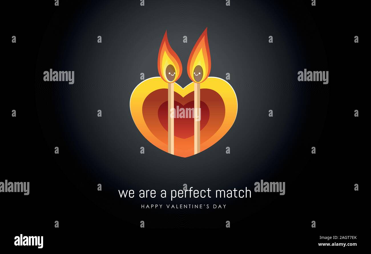 the cute perfect matches. Vector Illustration Stock Vector Image & Art ...