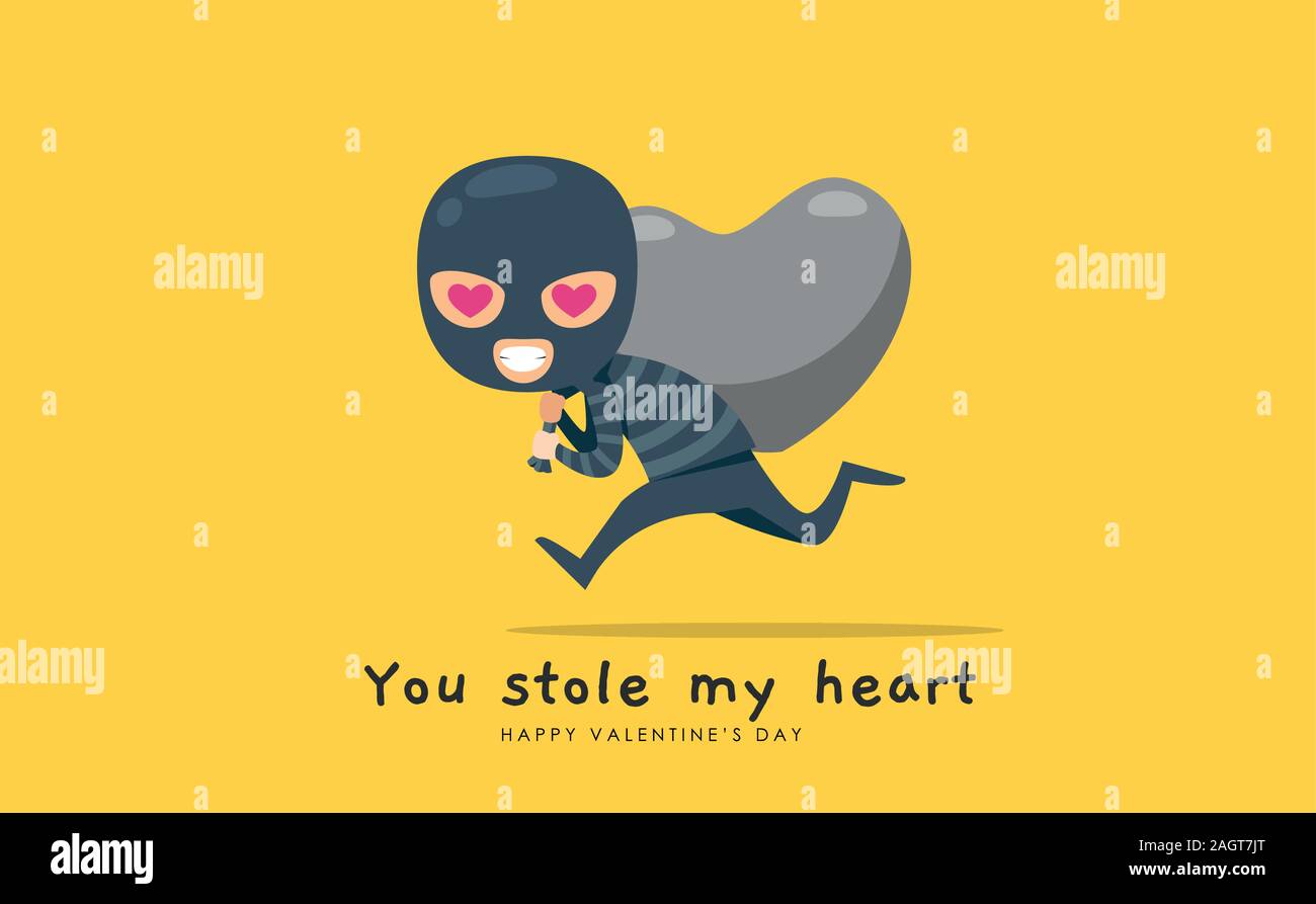 A robber with heart shaped booty Stock Vector Image & Art - Alamy