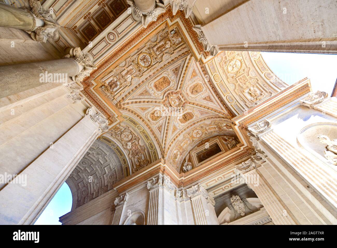 Renaissance Architecture of Ceilings of St. Peter's Basilica in Vatican ...