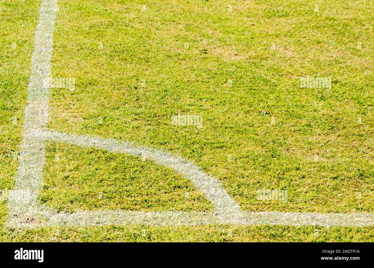 A view of a typical sports field, viewed empty, where many young and ...