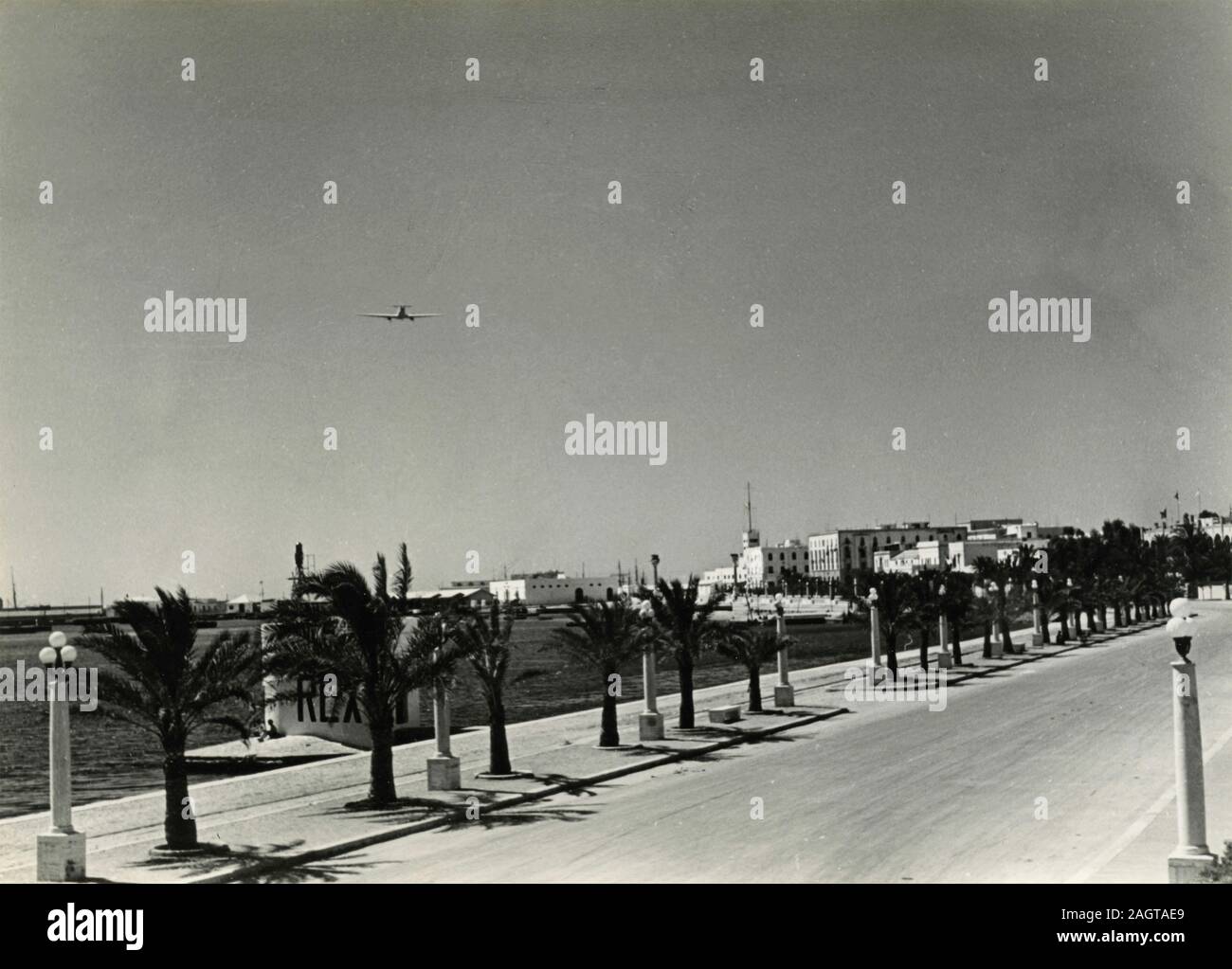View of the promenade, Benghazi, Libya 1940 Stock Photo - Alamy