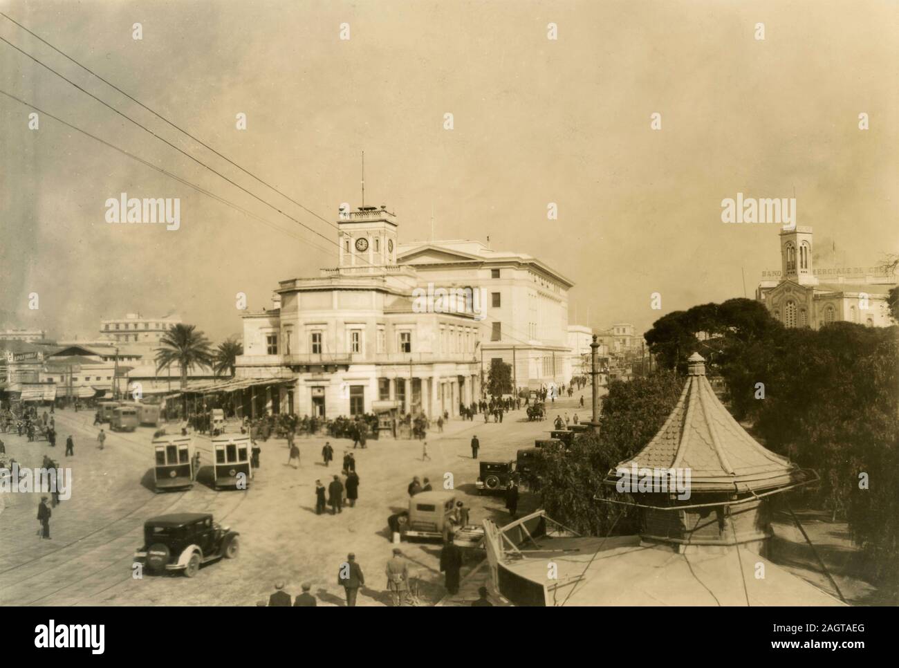 View of the port city of Piraeus, Greece 1940s Stock Photo - Alamy