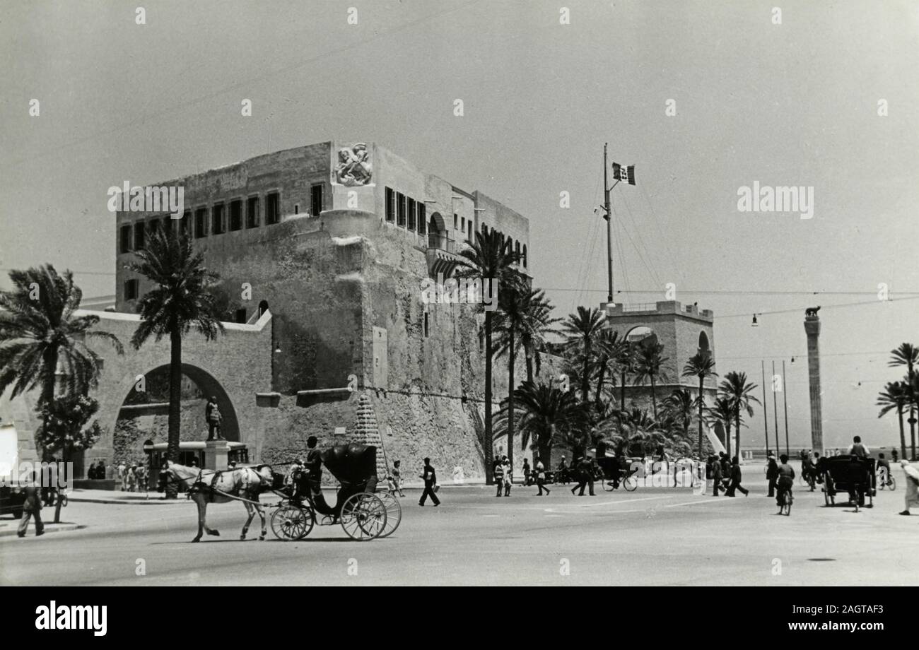 View of the castle, Tripoli, Libya 1940s Stock Photo - Alamy