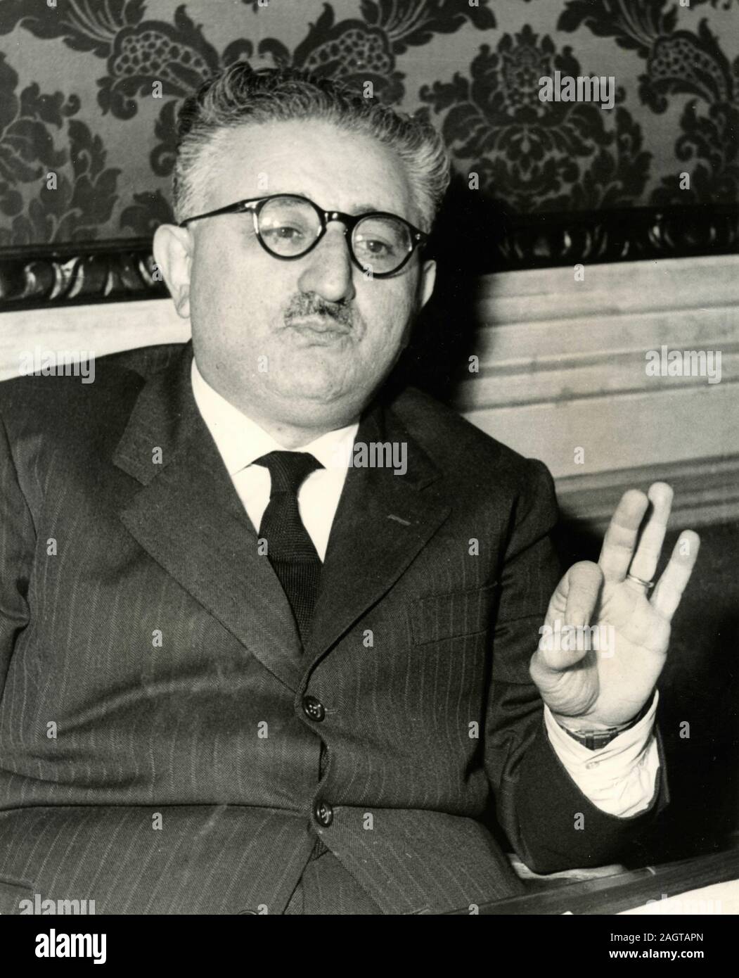 Italian politician Giovanni Leone, Rome, Italy 1950s Stock Photo - Alamy