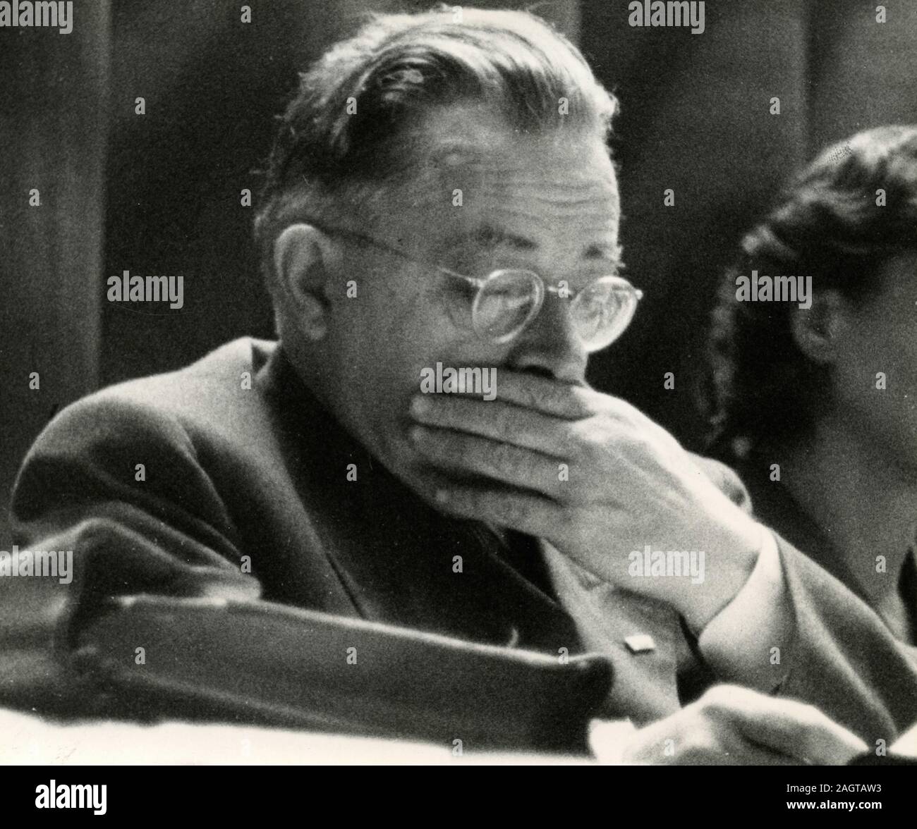 Italian politician Palmiro Togliatti at the national congress of ...