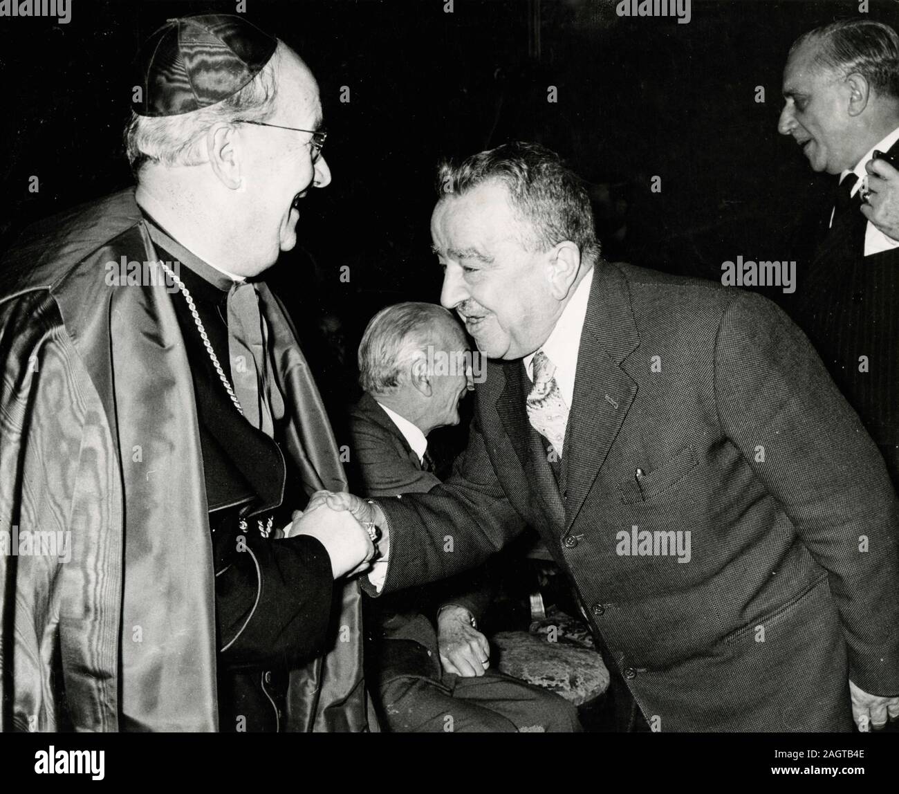 Cardinal Ottaviani and Italian politician Giuseppe Romita, Italy 1960s ...