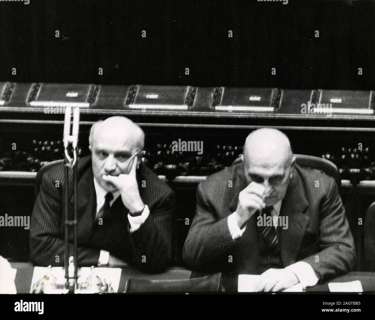 Italian politicians Amintore Fanfani and Attilio Piccioni Rome, Italy ...