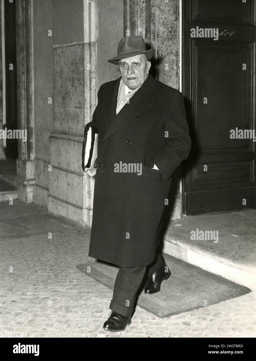 Italian politicians Agostino Novella and Angelo Landi, Rome, Italy ...