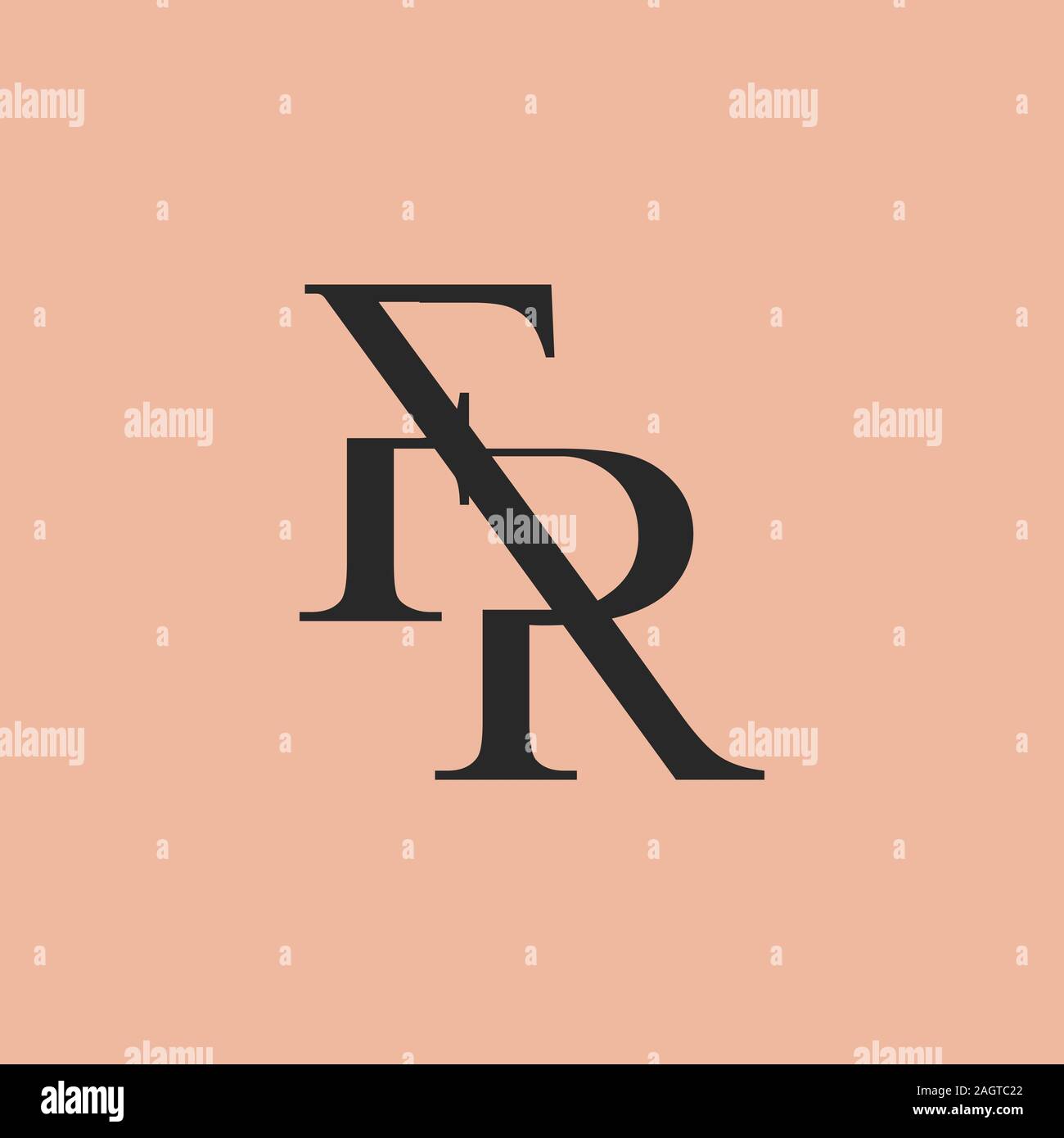 initial letter fr or rf logo vector designs Stock Vector Image & Art ...