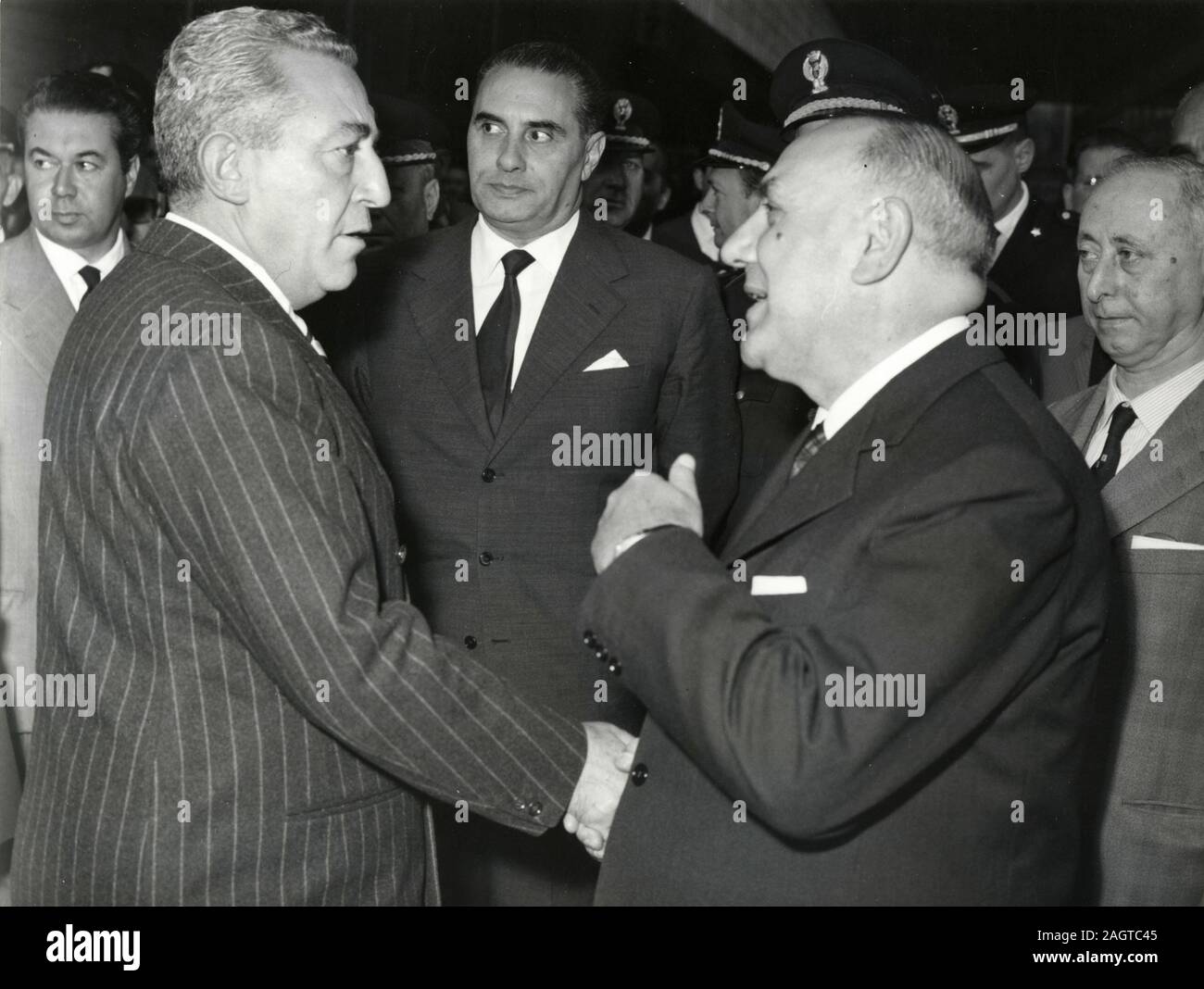 Italian Chief Police Angelo Vicari (right), Rome, Italy 1960 Stock ...