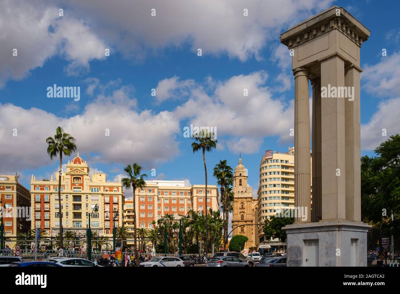 View of old town and plaza de la marina hi-res stock photography and ...