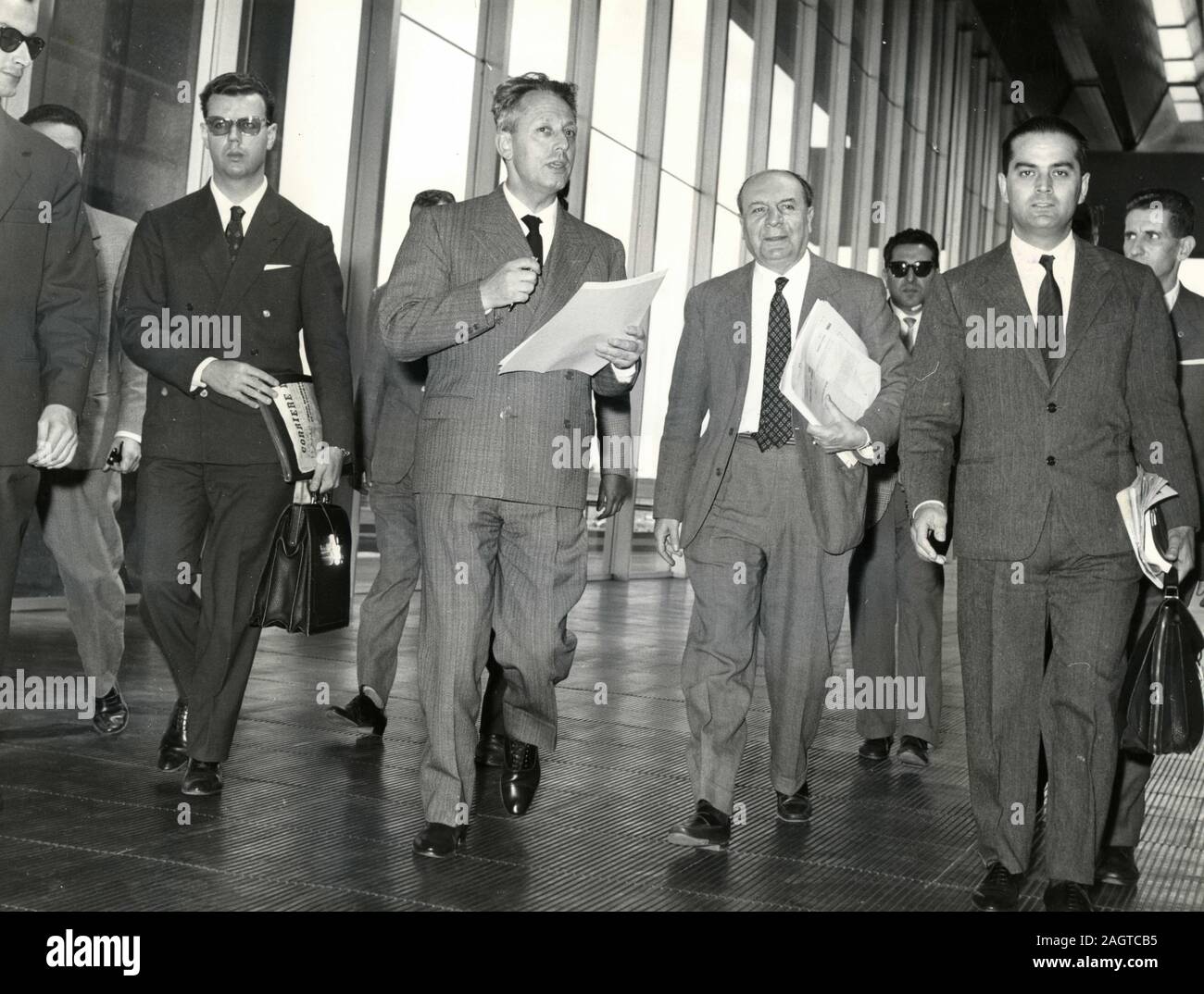 Italian politician minister Mario Martinelli leaving for Spain, Rome ...