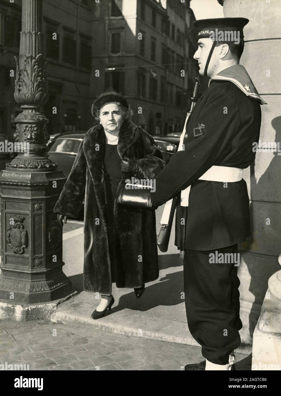 Italian teacher and politician Lina Merlin, Rome, Italy 1950s Stock ...