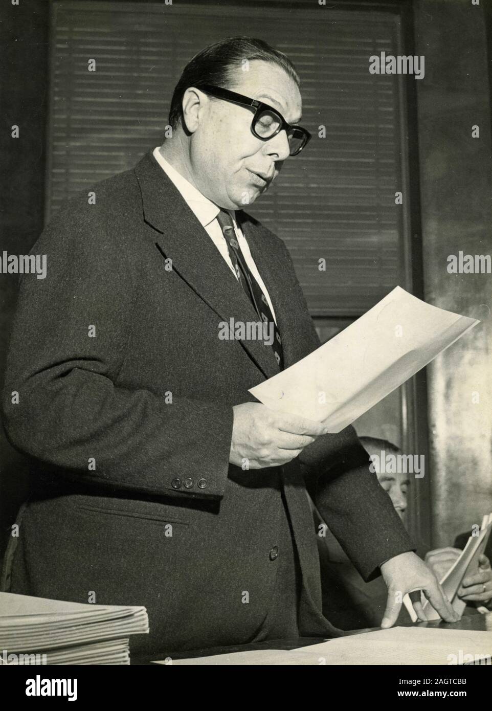 Italian President of Olympic Committe CONI Giulio Onesti, Rome, Italy ...