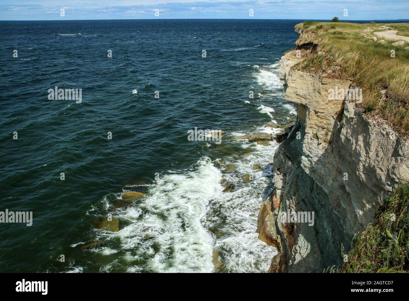 The Picture from the wild coast of Paldiski in Estonia. You can see the ...