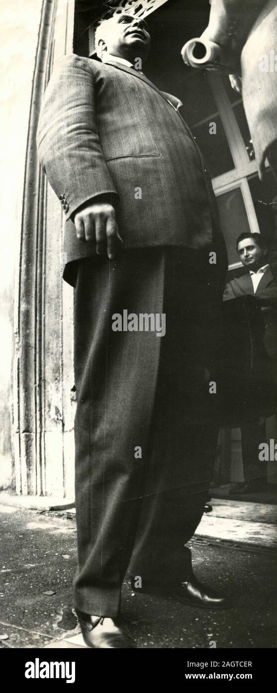 Italian politician Bernardo Mattarella (left) father of Sergio, Rome ...