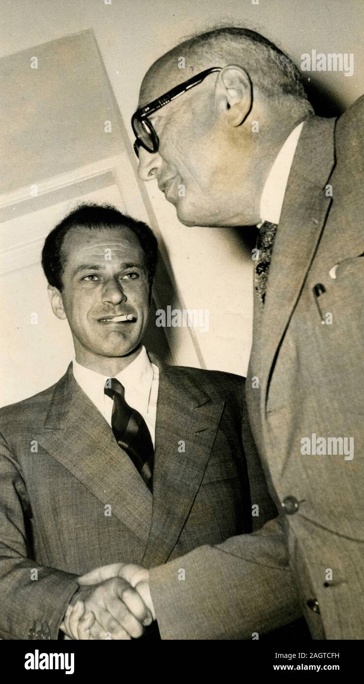 Italian politicians Matteo Matteotti, son of Giacomo (left) and Pietro ...