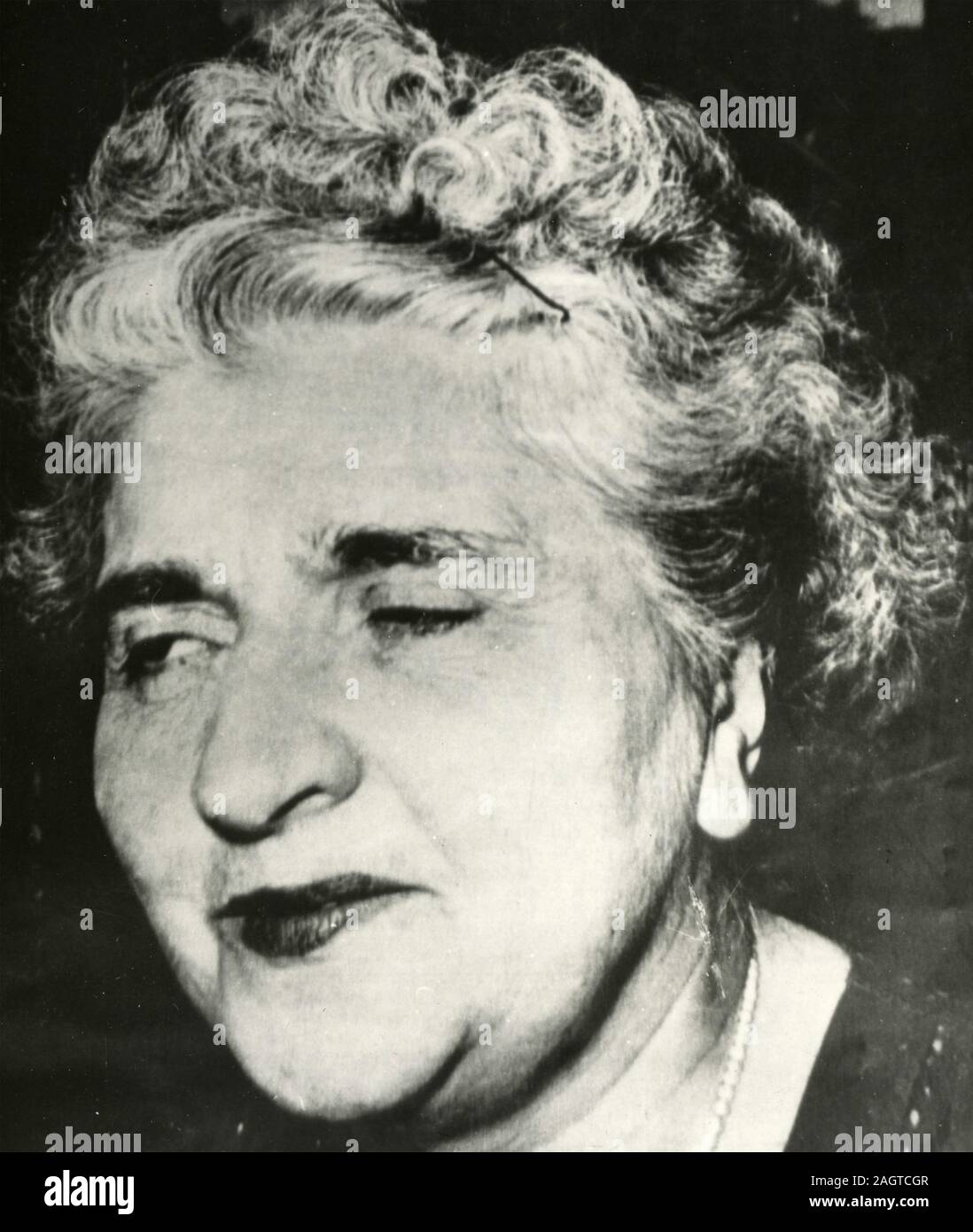 Italian teacher and politician Lina Merlin, Rome, Italy 1960s Stock ...