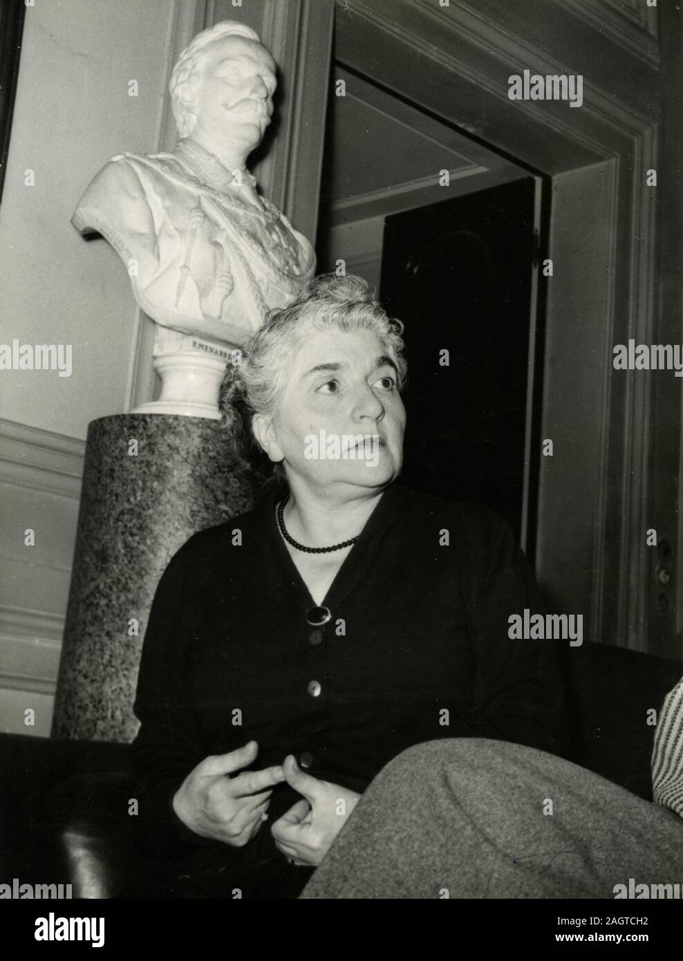 Italian teacher and politician Lina Merlin, Rome, Italy 1960s Stock ...