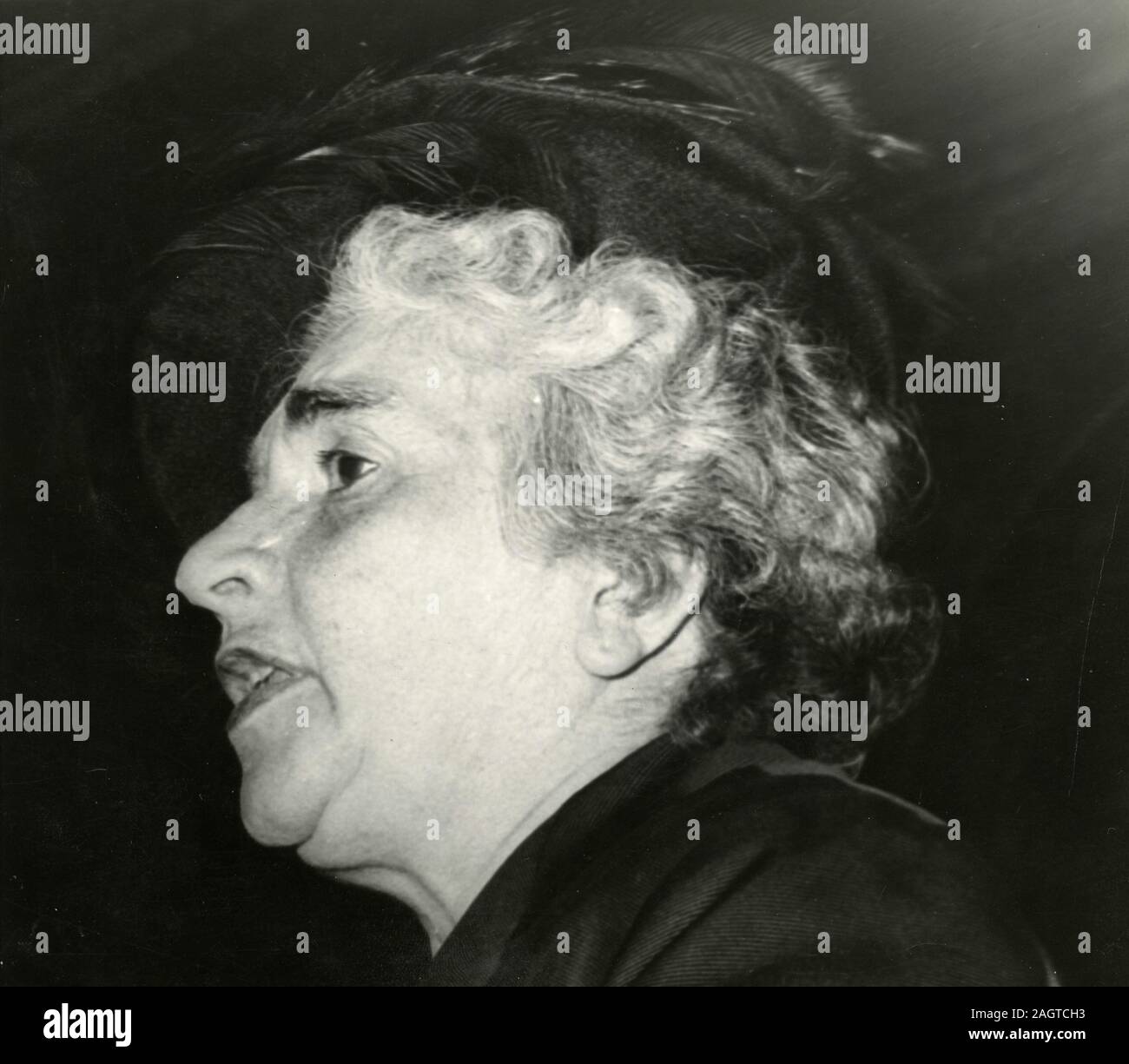 Italian teacher and politician Lina Merlin, Rome, Italy 1960s Stock ...