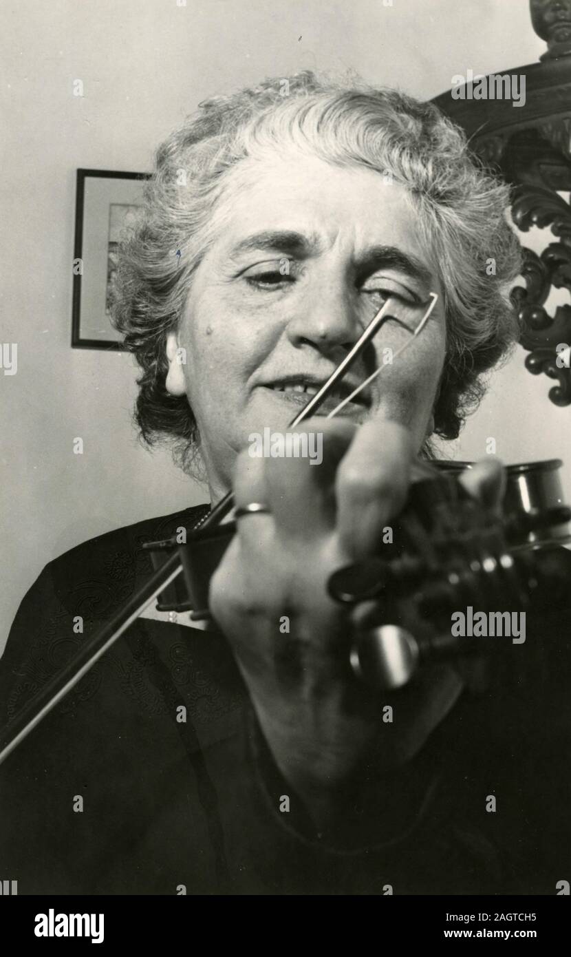 Italian teacher and politician Lina Merlin, Rome, Italy 1960s Stock ...