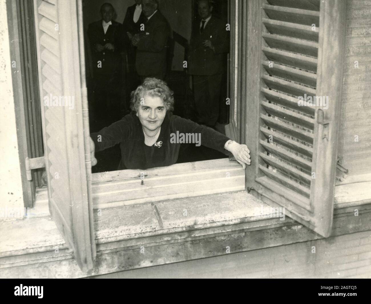 Italian teacher and politician Lina Merlin, Rome, Italy 1950s Stock ...