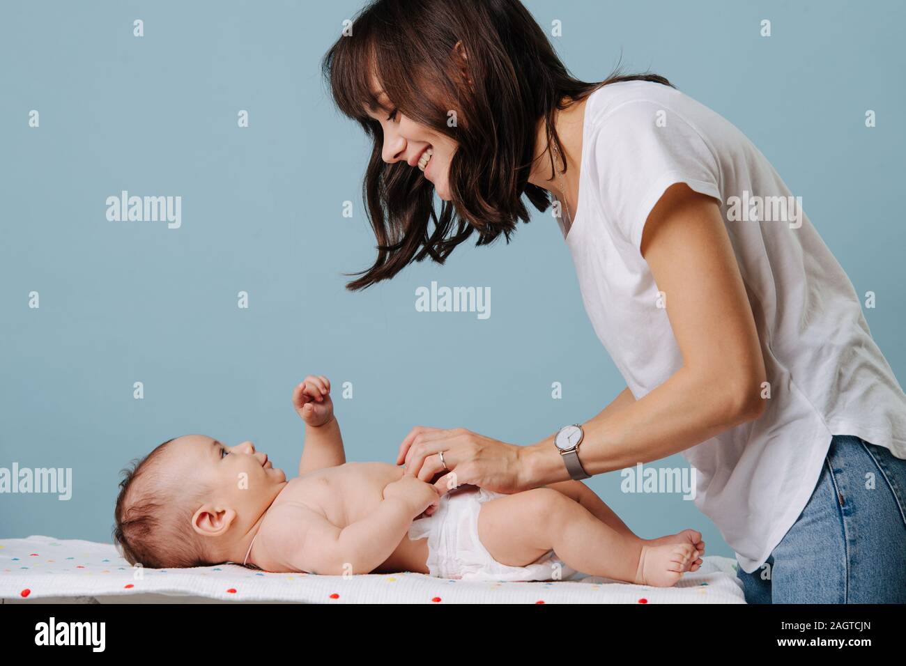 Diaper change boy hi-res stock photography and images - Alamy