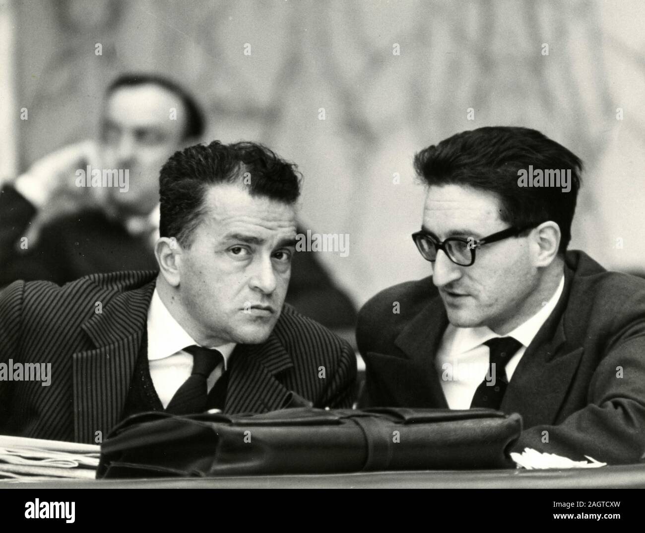 Italian politician Pietro Ingrao (left), Rome, Italy 1960s Stock Photo ...