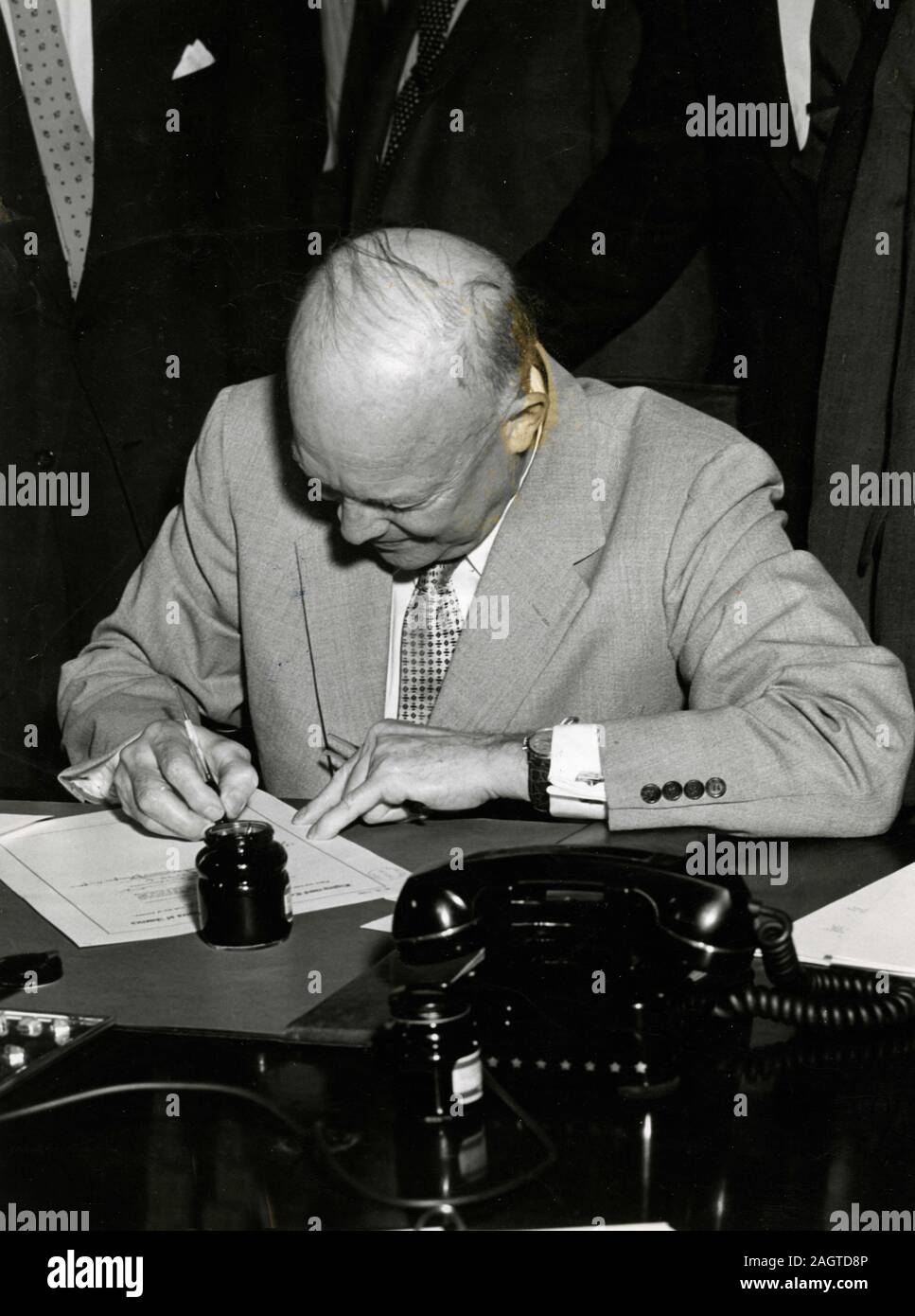 US President Dwight Eisenhower, Washington, DC, USA 1950s Stock Photo ...