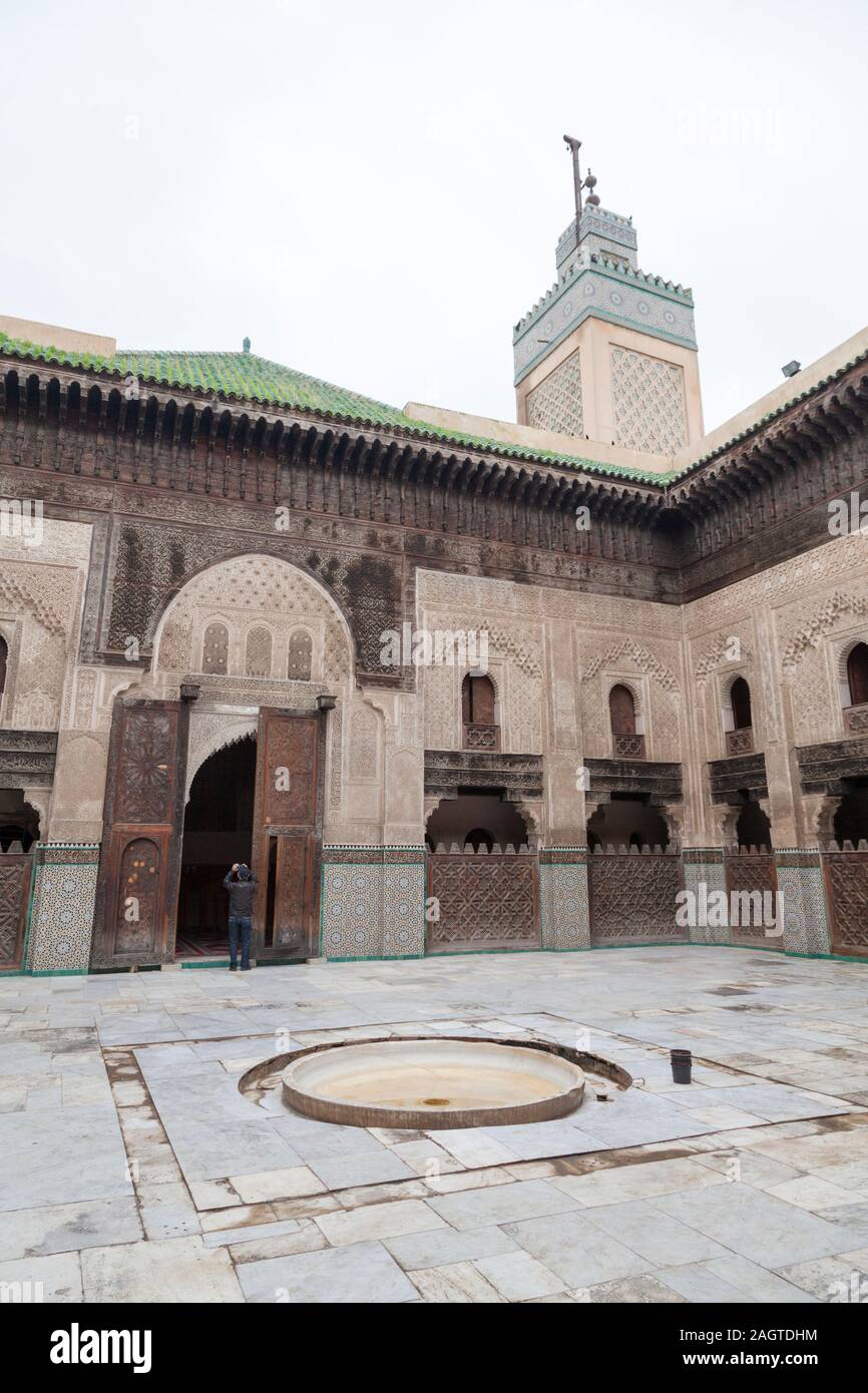 Morocco, Fes, Bou Inania Medersa Stock Photo - Alamy Morocco, Fes, Bou Inania Medersa Stock Photo - Alamy