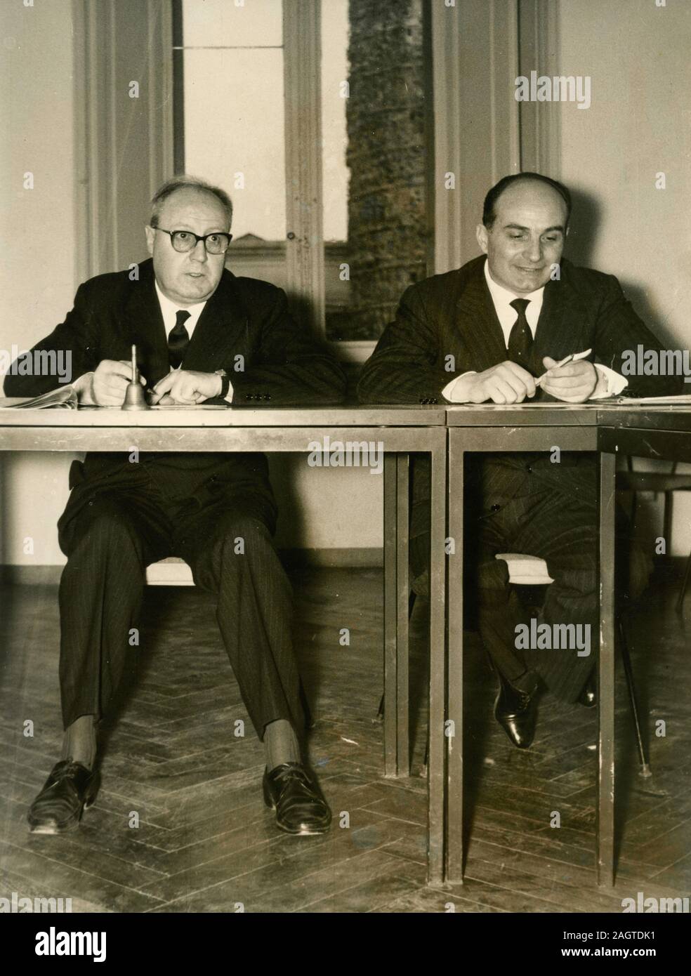 Italian politicians President of the Republic Giuseppe Saragat and ...