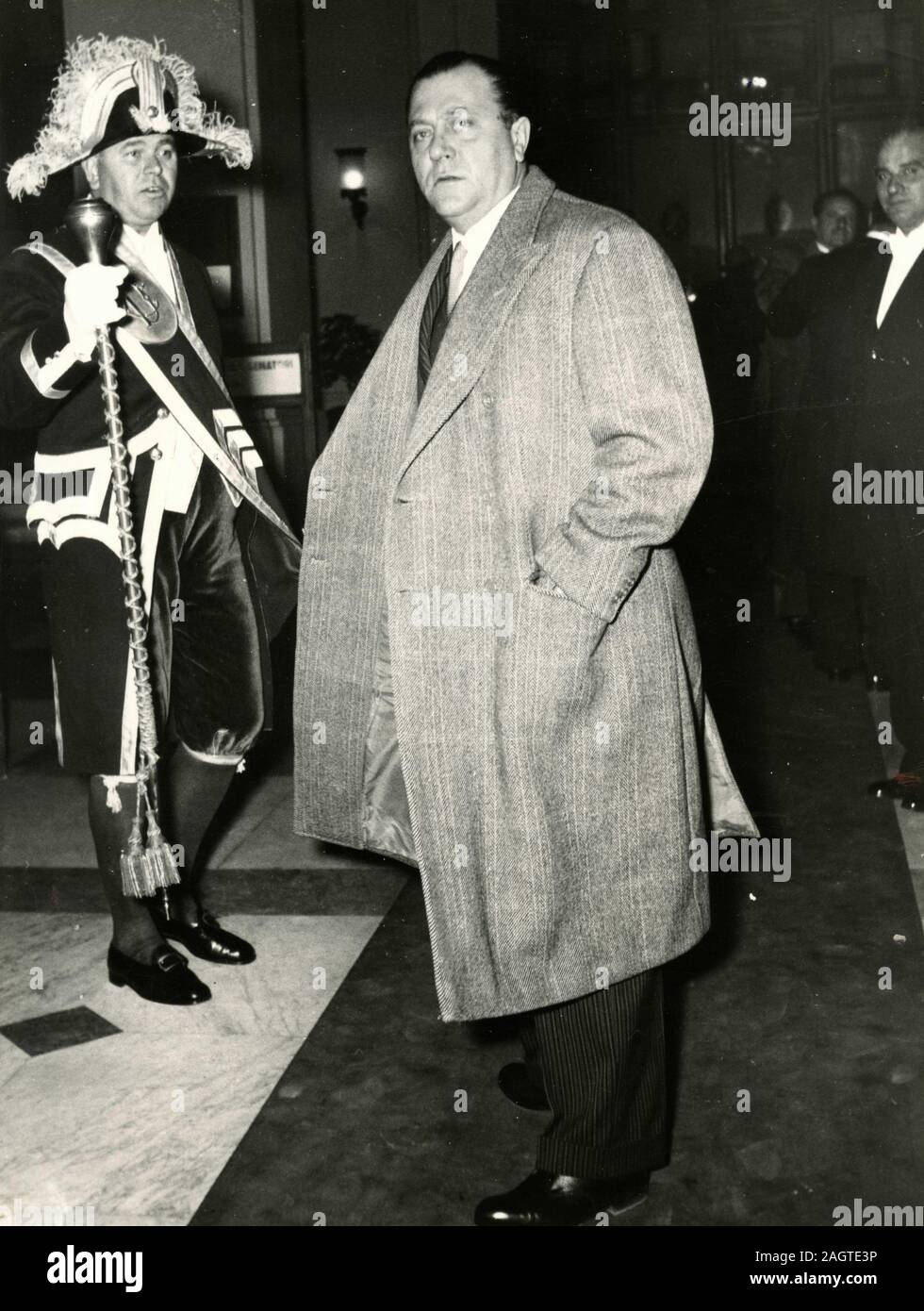 Italian politician Alfredo Covelli of PDI Democratic Italian Party of ...