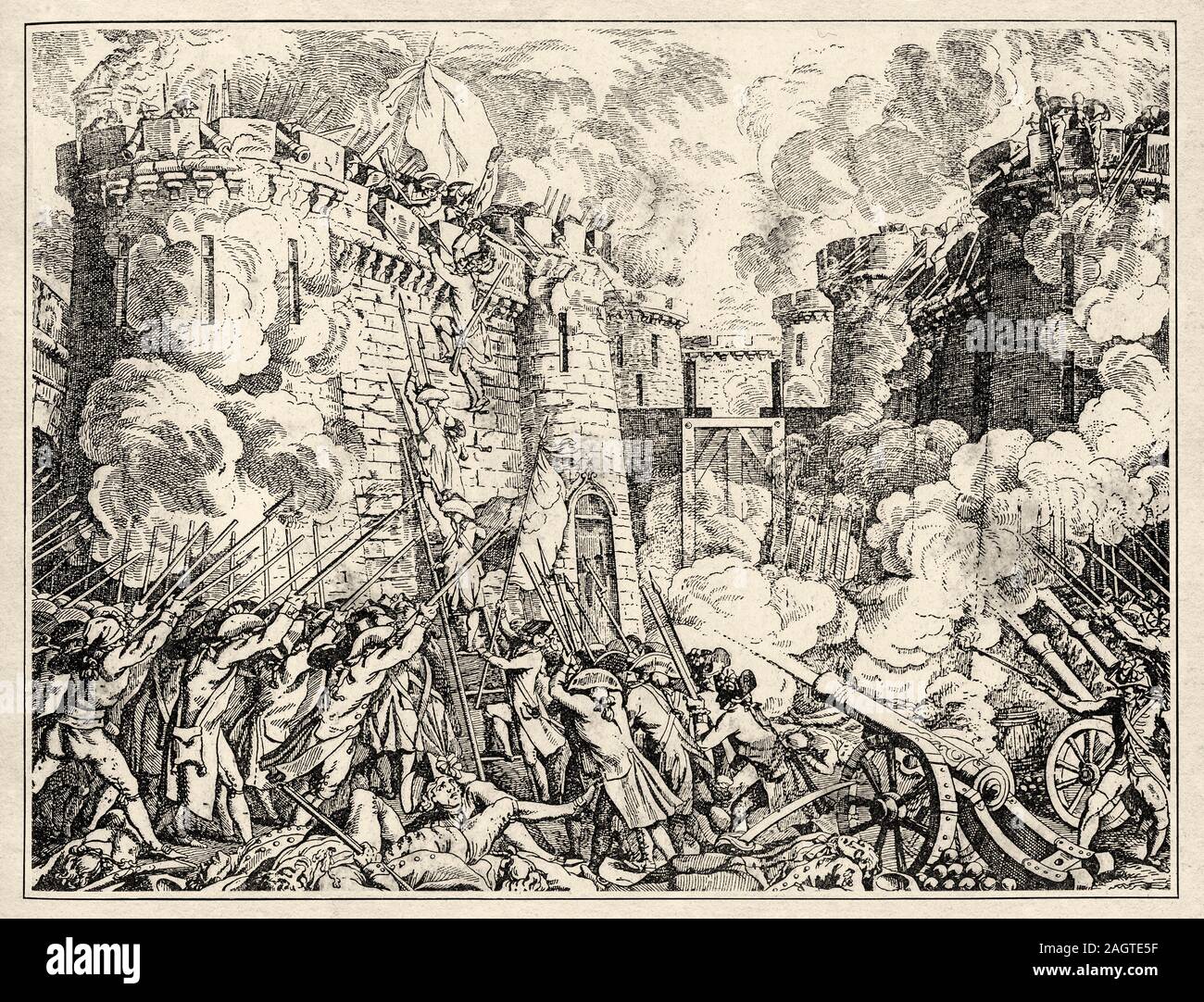 Prison of the Bastille 14 July 1789 Paris, France. French Revolution ...