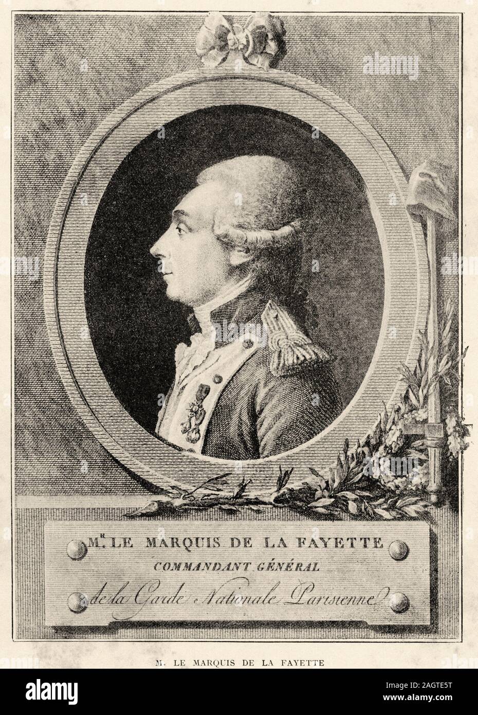 Portrait of Marie Joseph Paul Yves Roch Gilbert du Motier marquis de Lafayette, 1757-1834 ...