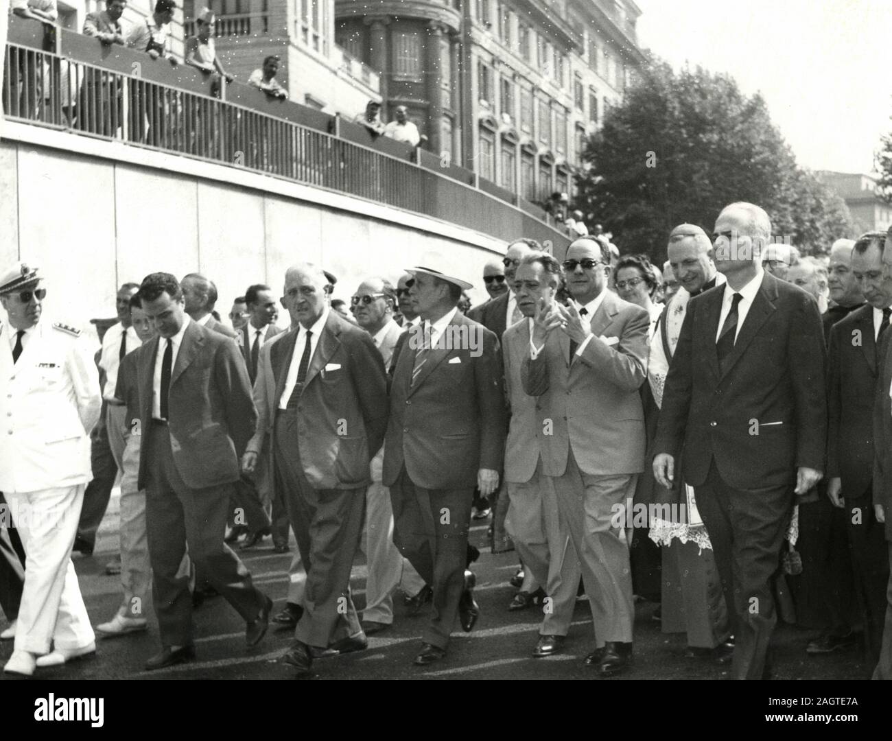 Italian politician Urbano Cioccetti, Mayor of Rome, at the inauguration ...