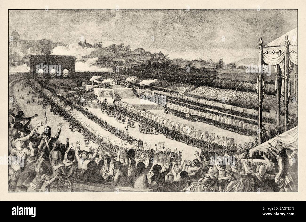 The Feast of the Federation, July 14, 1789, French National Day. French ...