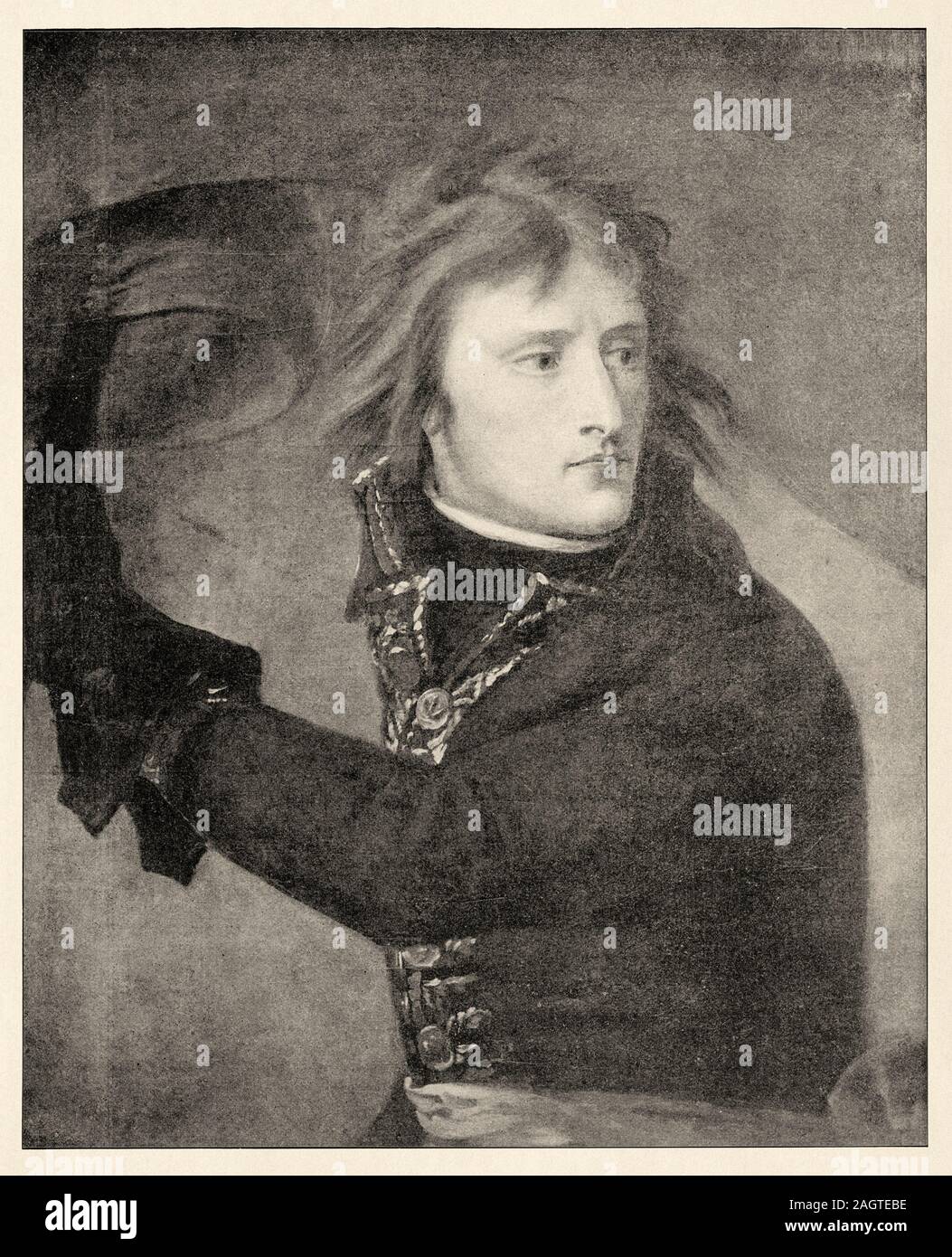 Portrait of Napoleon Bonaparte at the Pont d’Arcole. History of France ...