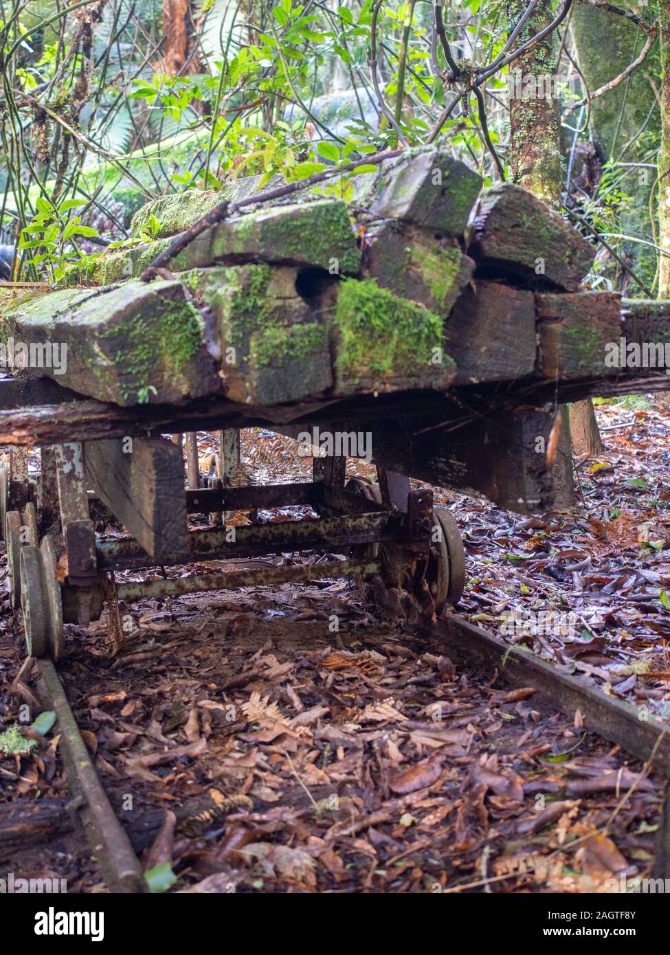 Timber On An Old Vintage Rail Cart Stock Photo - Alamy