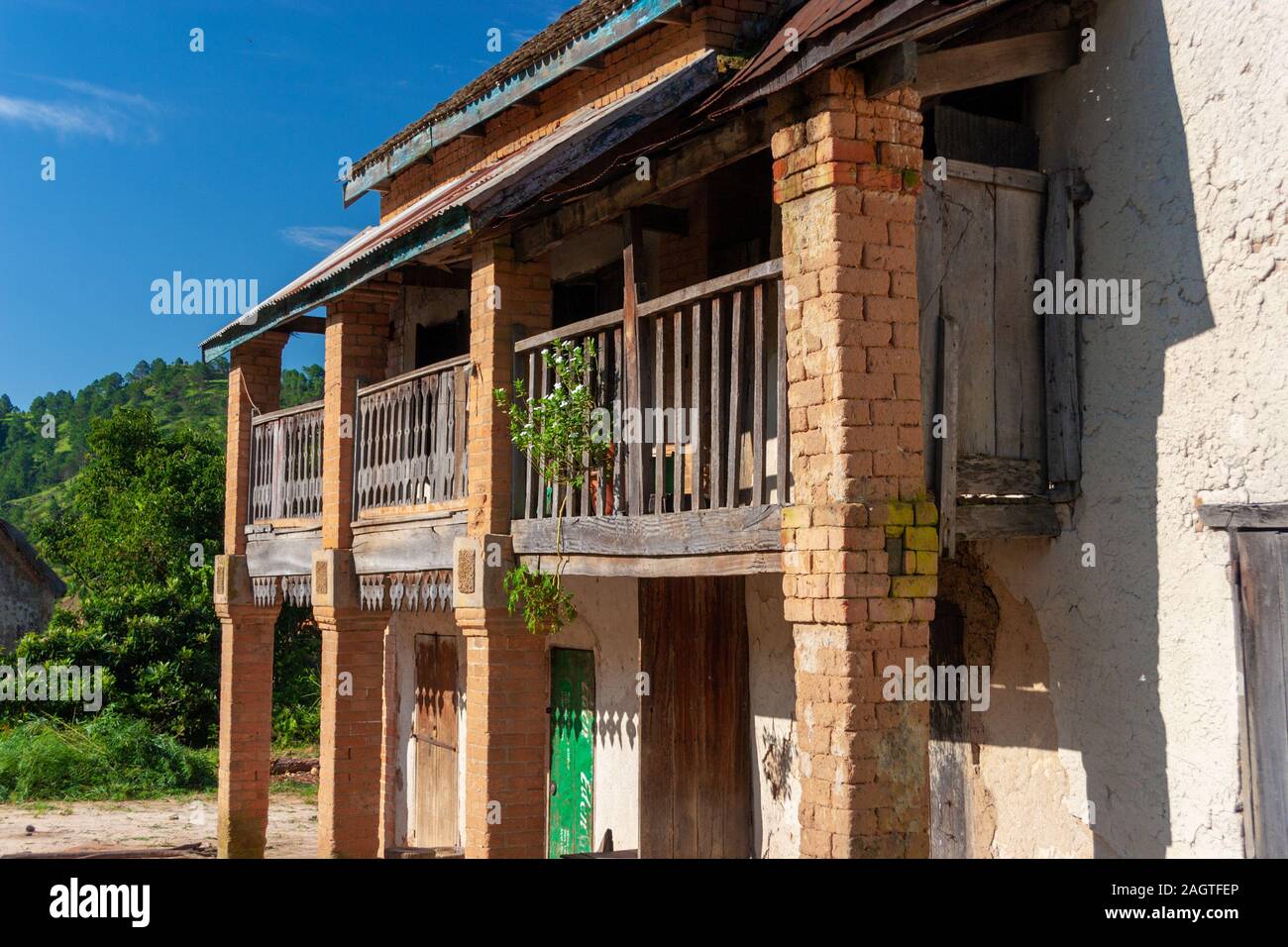 Traditional house in the highlands of Madagascar Stock Photo - Alamy