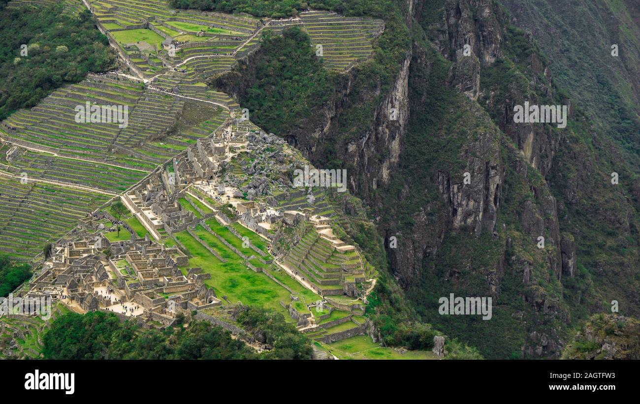 Inca architecture of the sacred valley of Machu Pichu, Cusco Peru Stock ...