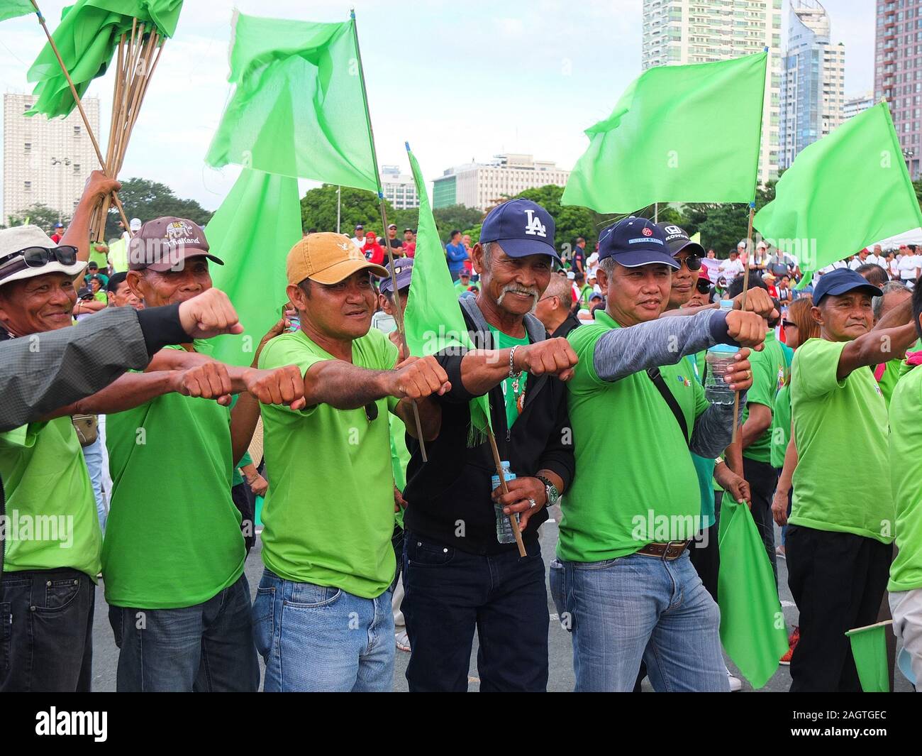Manila, Philippines. 21st Dec, 2019. President Duterte supporters in ...